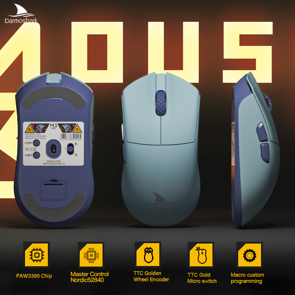 Darmoshark M3Pro Esports Games Mouse Three Mode Wireless Bluetooth Mice ...