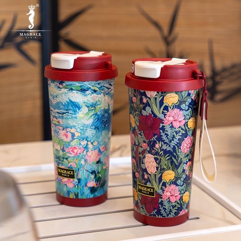 【LUCKY】MAGRACE bình giữ nhiệt cốc inox 316 cốc đôi uống phích cà phê ...