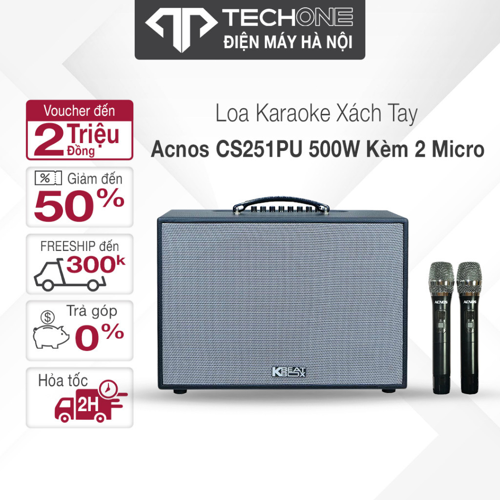 Loa Karaoke Xách Tay ACNOS CS251PU 350W Tặng Kèm 2 Mic Và Loa Acnos CS160 Hàng Chính Hãng - Bảo ...