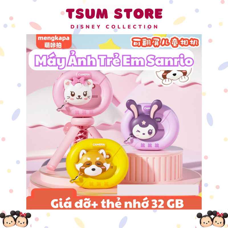 Máy Ảnh Cho Bé SANRIO KOOOL K62 Camera DISNEY, Tặng Thẻ 32GB, Màn Hình ...