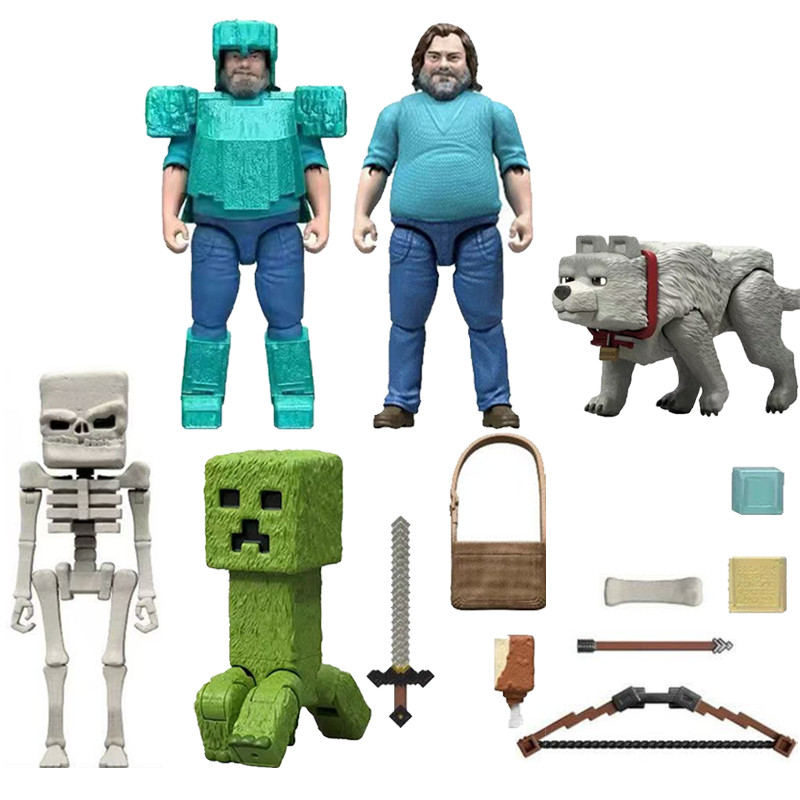 Dành Cho Đồ Chơi Minecraft Steve Nhân Vật Hành Động Sói Skeleton ...