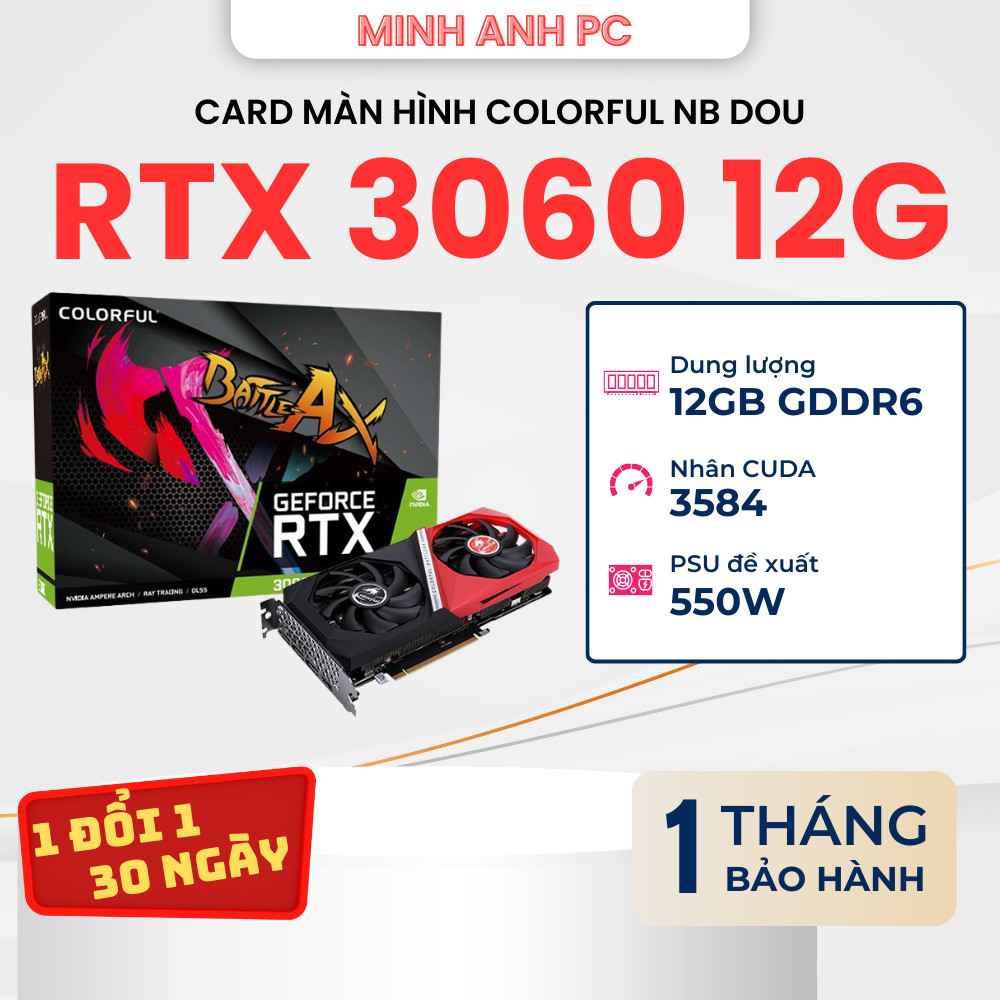 VGA Card màn hình RTX 3060 CLF NB DOU 12GB [2nd] - Bảo hành 1 tháng ...