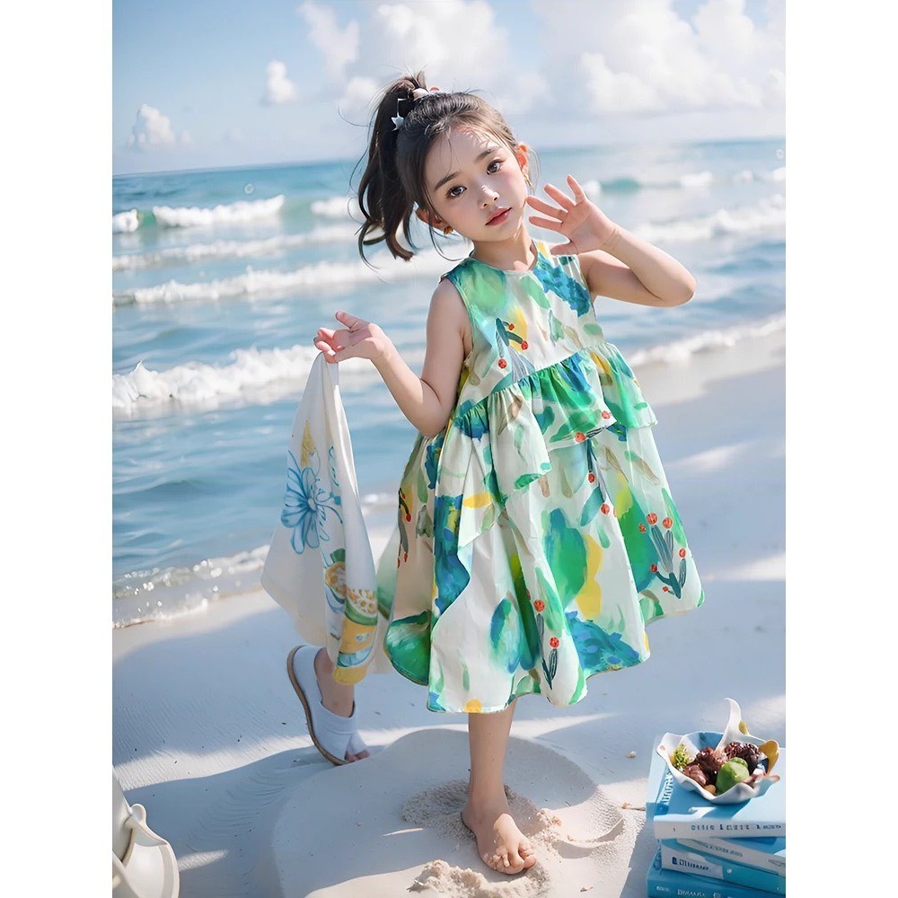 Váy 3 lỗ hoa lá dịu mát cho bé gái từ 8-45kg cao cấp Happy Kids G60 ...