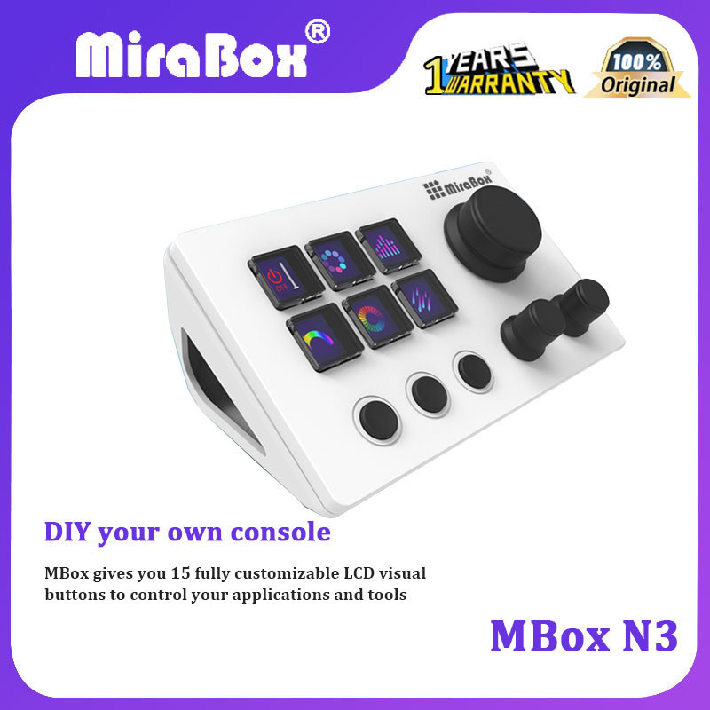 Bàn phím tùy chỉnh Mirabox MBox N3 có núm trên màn hình trực quan bảng ...
