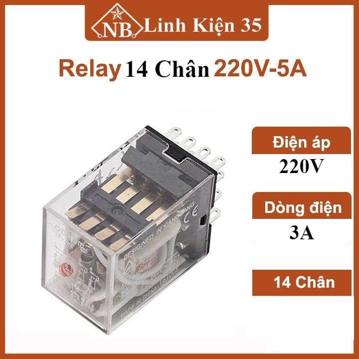 Relay 220V-3A 14 chân rơ le trung gian IDEC | Shopee Việt Nam