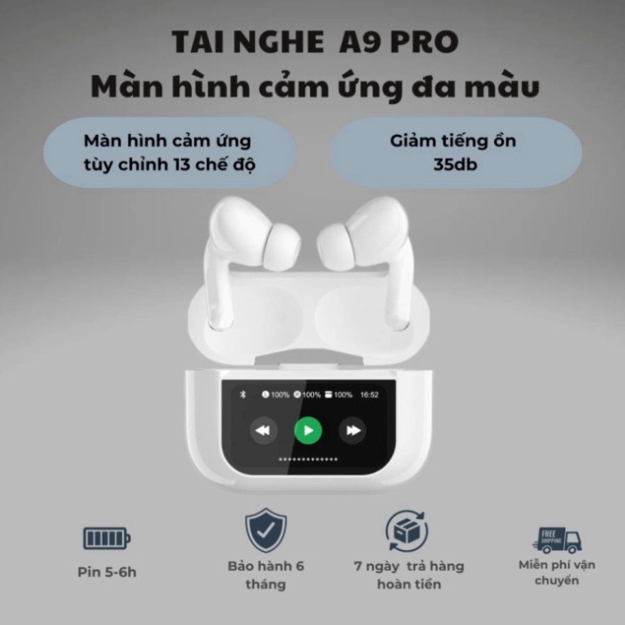 Tai Nghe Bluetooth Không Dây A9 Pro ANC/ENC Cao Cấp Giảm Tiếng Ồn Màn ...