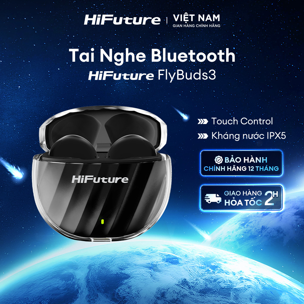 Tai nghe Bluetooth 5.3 HiFuture FlyBuds 3 Touch control | Kháng nước ...