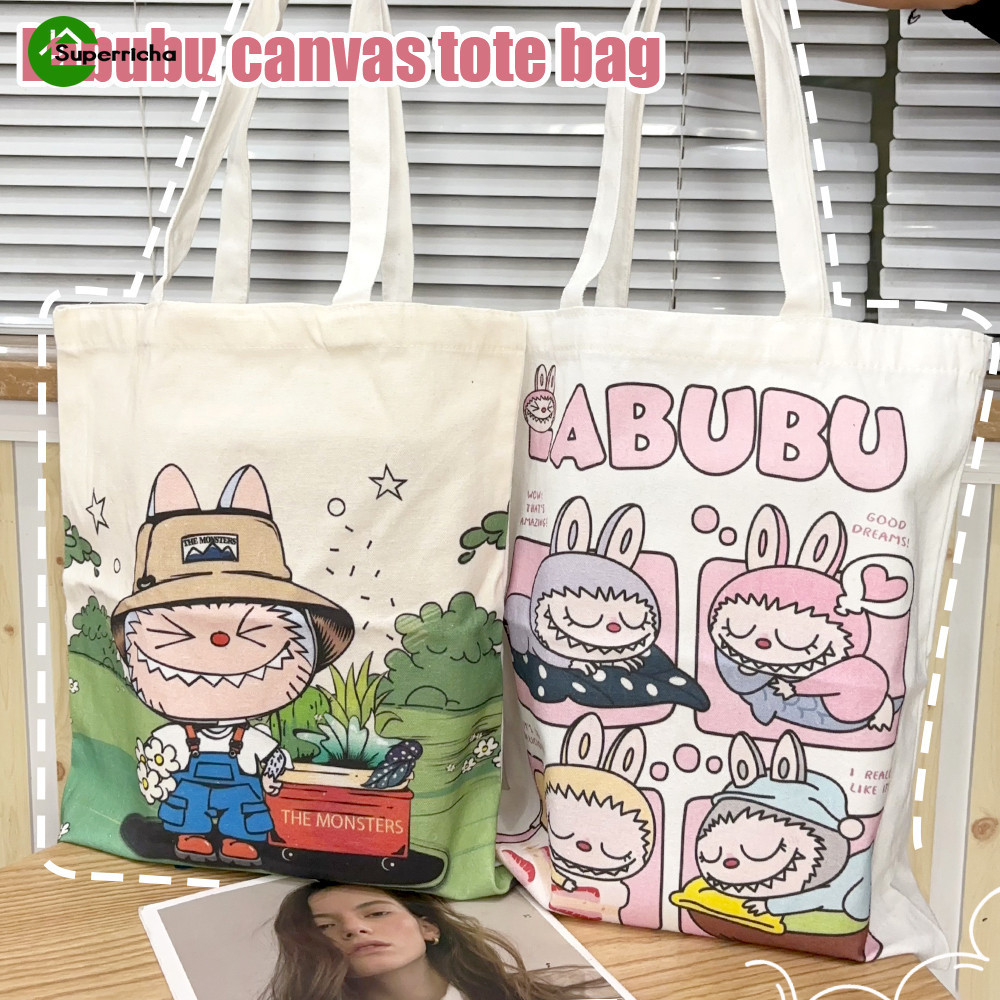 Túi Đeo Vai Labubu - Túi Tote Canvas - Túi Mua Sắm Di Động - Gói Gia Sư ...