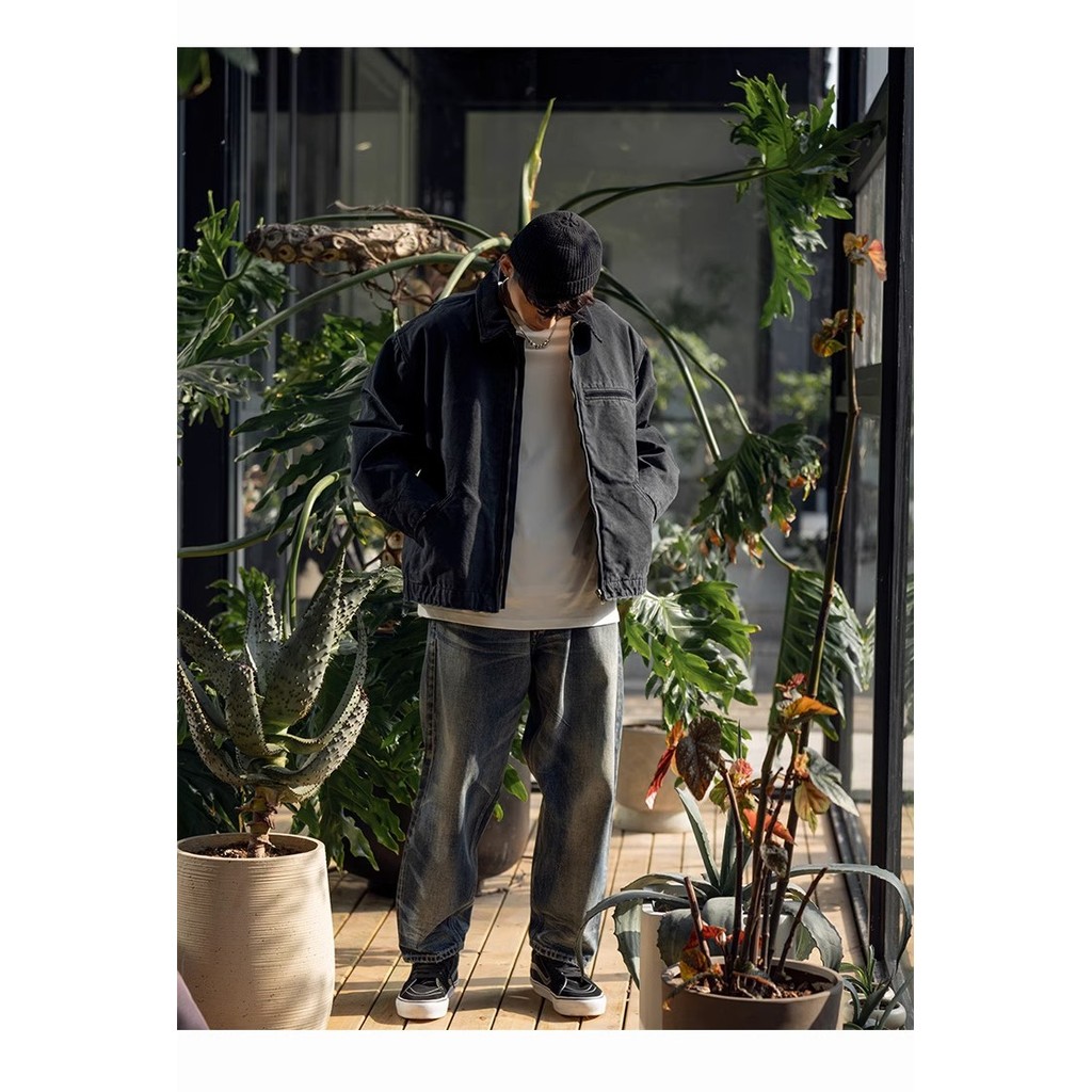 SAY CHIC Áo khoác American Retro Workwear Áo khoác đồng phục bóng chày ...