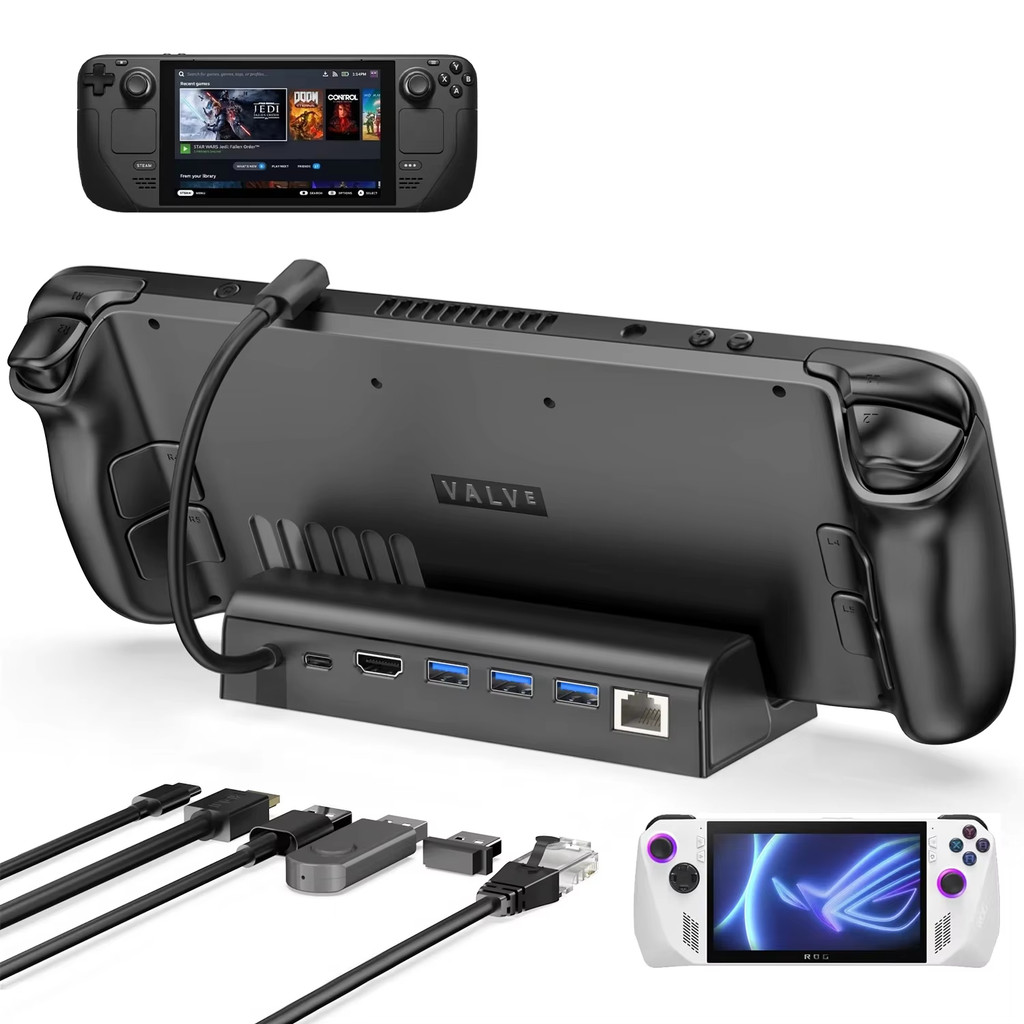 6 trong 1 USB C Docking Station cho Steam Deck sang HDMI 4K 60Hz RJ45 ...