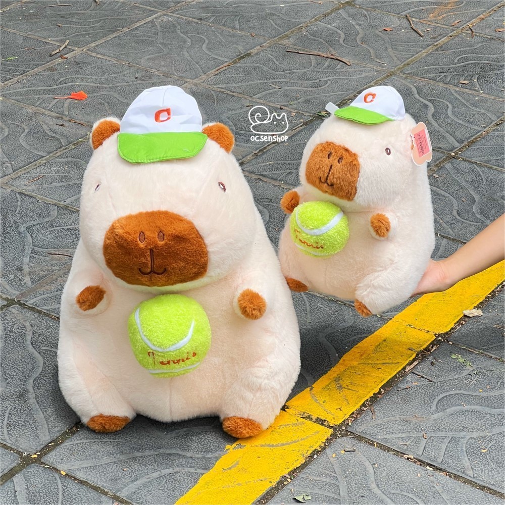 Capybara bông cầm bóng Tennis | Shopee Việt Nam