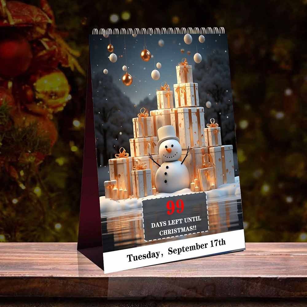 2024 Christmas Countdown Calendar 100 Days Christmas Countdown Advent ...