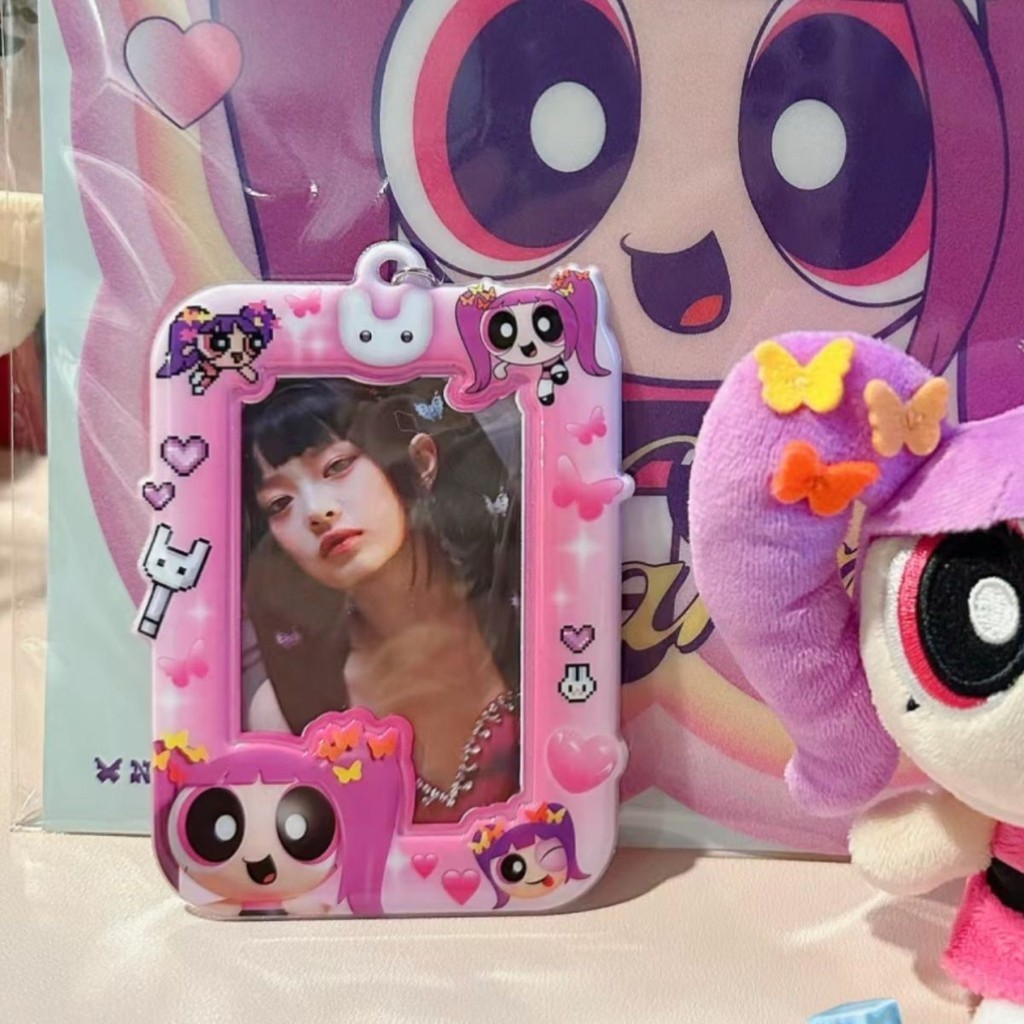 Nwjns The Powerpuff Girls Hộp đựng thẻ ảnh, Newjeans Photocard Móc khóa ...