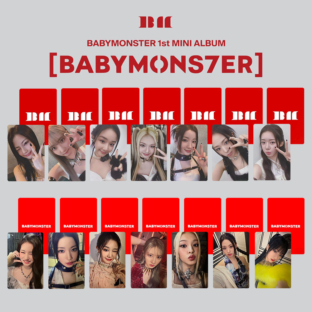 1-7pcs BABYMONSTER VCE Lomo Cards BABYMONS7ER ID Photo Signed Polarid ...