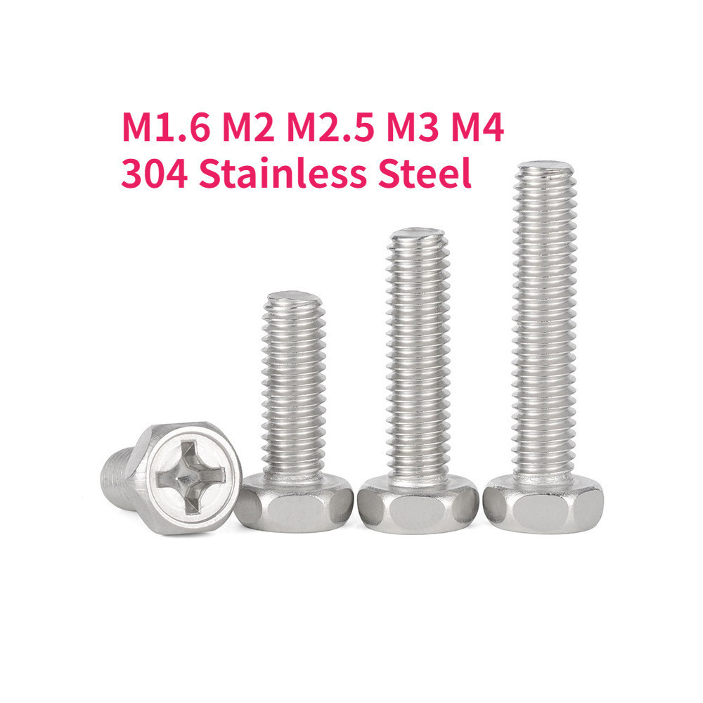 M1.6 M2 M2 2.5 M3 M4 304 Thép Không Gỉ Chéo Bên Ngoài Hình Lục Giác Đầu Vít Phillips Bên Ngoài ...