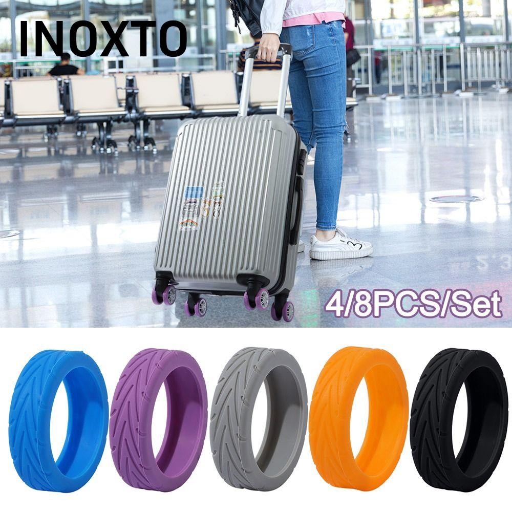 INOXTO 8 Cái / bộ Vỏ Bánh Xe Hành Lý, Silicone Giảm Bánh Xe Mang Hành ...
