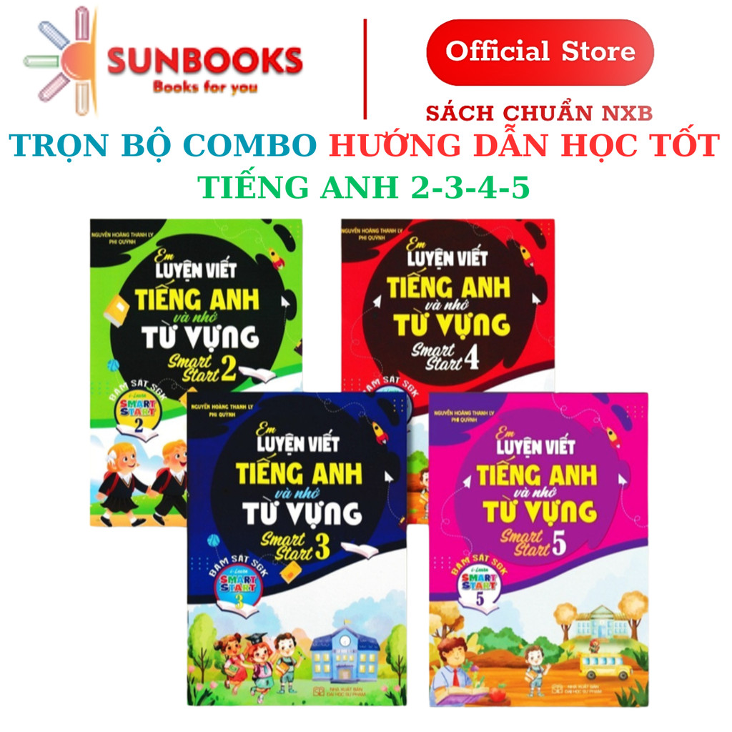 Sách - Combo Em Luyện Viết Tiếng Anh Và Nhớ Từ Vựng Smart Star 2 + 3 + 4 +5 (Bám Sát SGK I-Learn ...