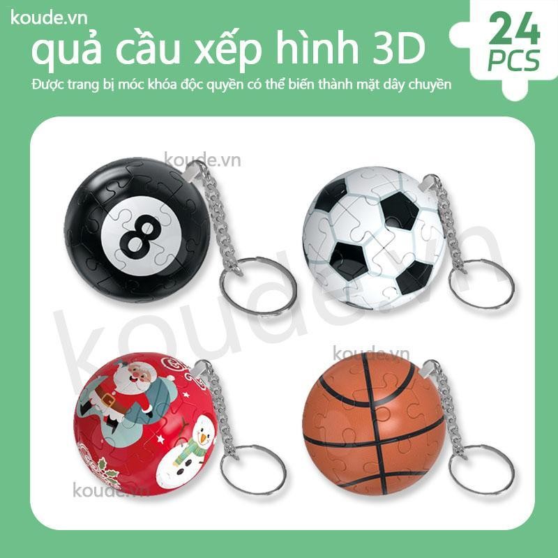 3d Ghép Hình Bóng Đen 8 Bóng 3D Xếp Hình Quả Cầu Móc Khóa Đồ Chơi Túi ...