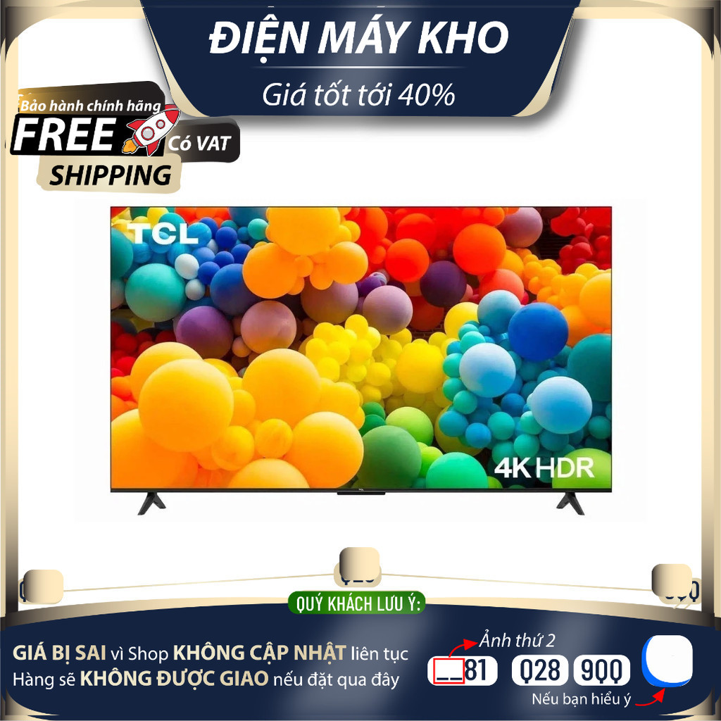 Google Tivi TCL 4K 85 inch 85P638 - Hàng chính hãng - Mới 100% - DMK | Shopee Việt Nam