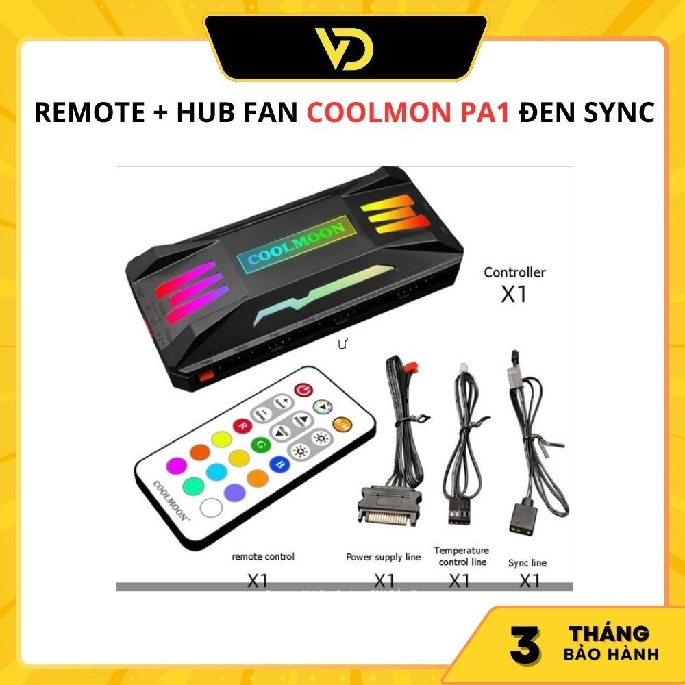 REMOTE + HUB FAN COOLMON PA1 ĐEN-SYNC / KHÔNG SYNC | Shopee Việt Nam