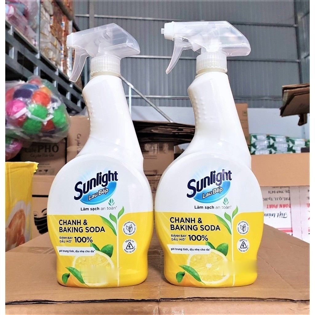 Nước lau bếp Sunlight Chanh & Baking soda|Phiên bản nâng cấp từ Cif ...