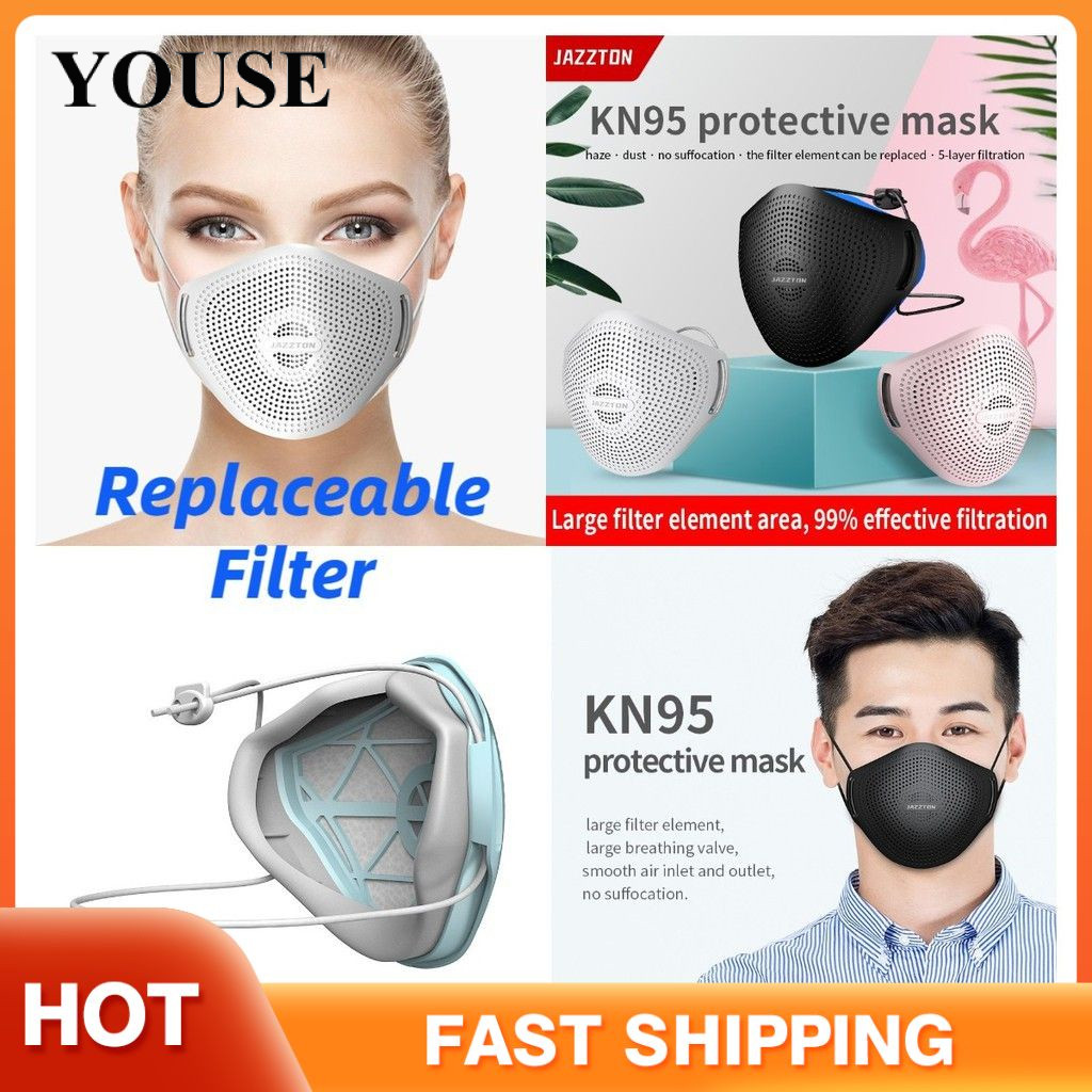 Reusable Mask Washable Adult Silicone Facemask PM2.5 Mouth Nose ...