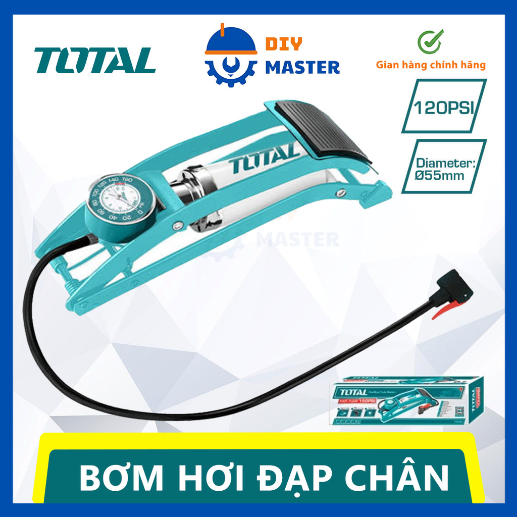 Bơm Hơi Đạp Chân TOTAL TMPP5511 - Kích Thước φ55x120mm, Ống Áp Suất Cao ...