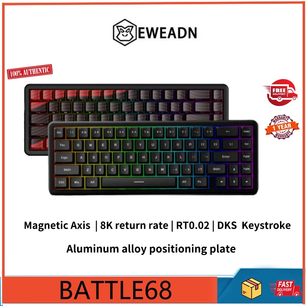 Bàn phím trục từ chơi game EWEADN Battle68, phích cắm nóng đầy đủ phím ...