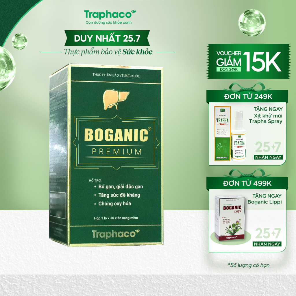 TPBVSK Boganic Premium Traphaco Bổ Gan Giúp Hỗ Trợ Thải Độc Gan Mát Gan ...