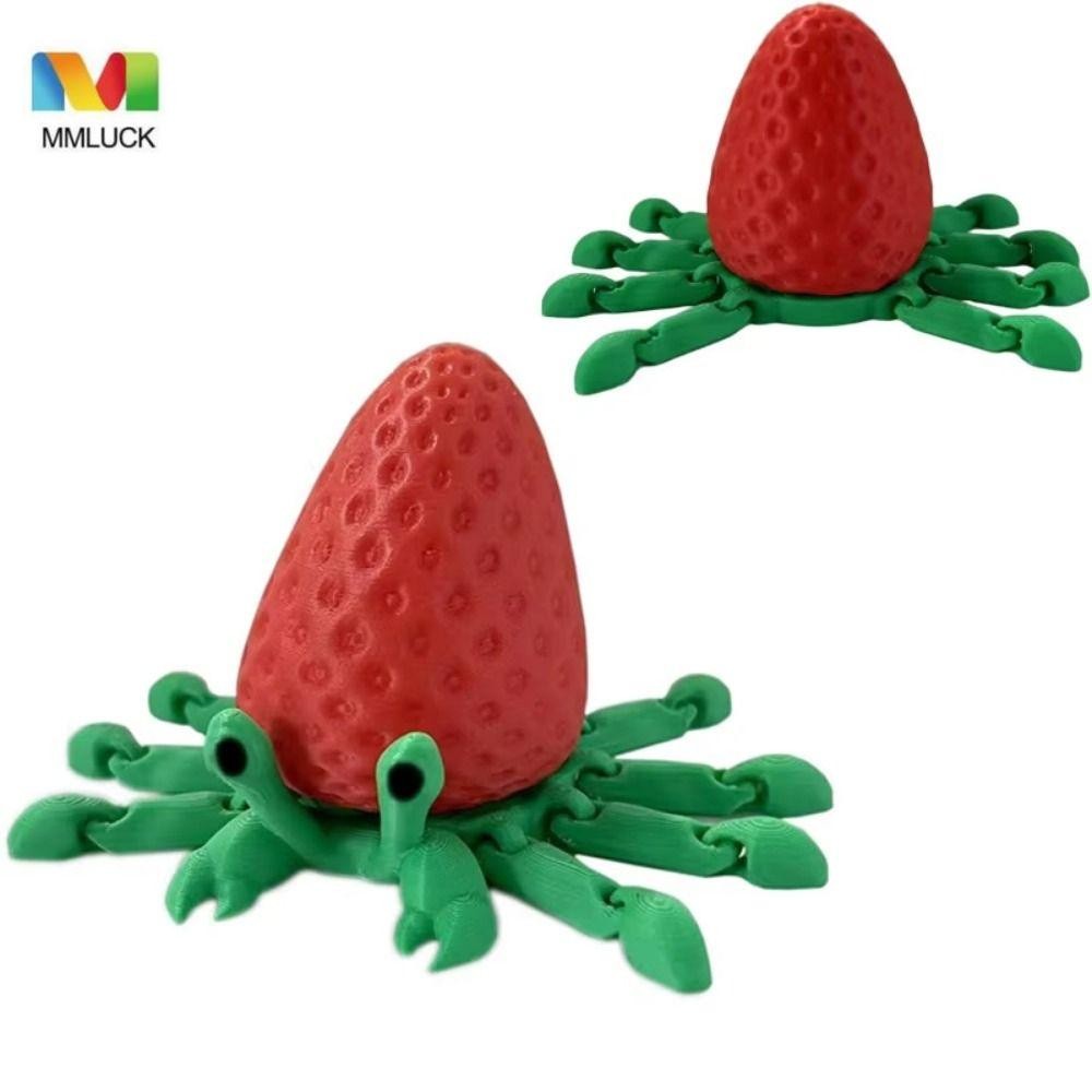 Trang trí cua dâu tây Mini MMLUCK, Cua dâu tây in hình 3D khớp nối đa ...