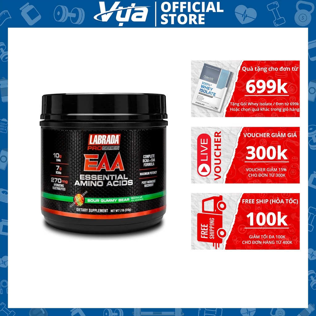 Bột Labrada - Pro Series EAA (30 lần dùng) - Hỗ trợ phục hồi cơ bắp ...