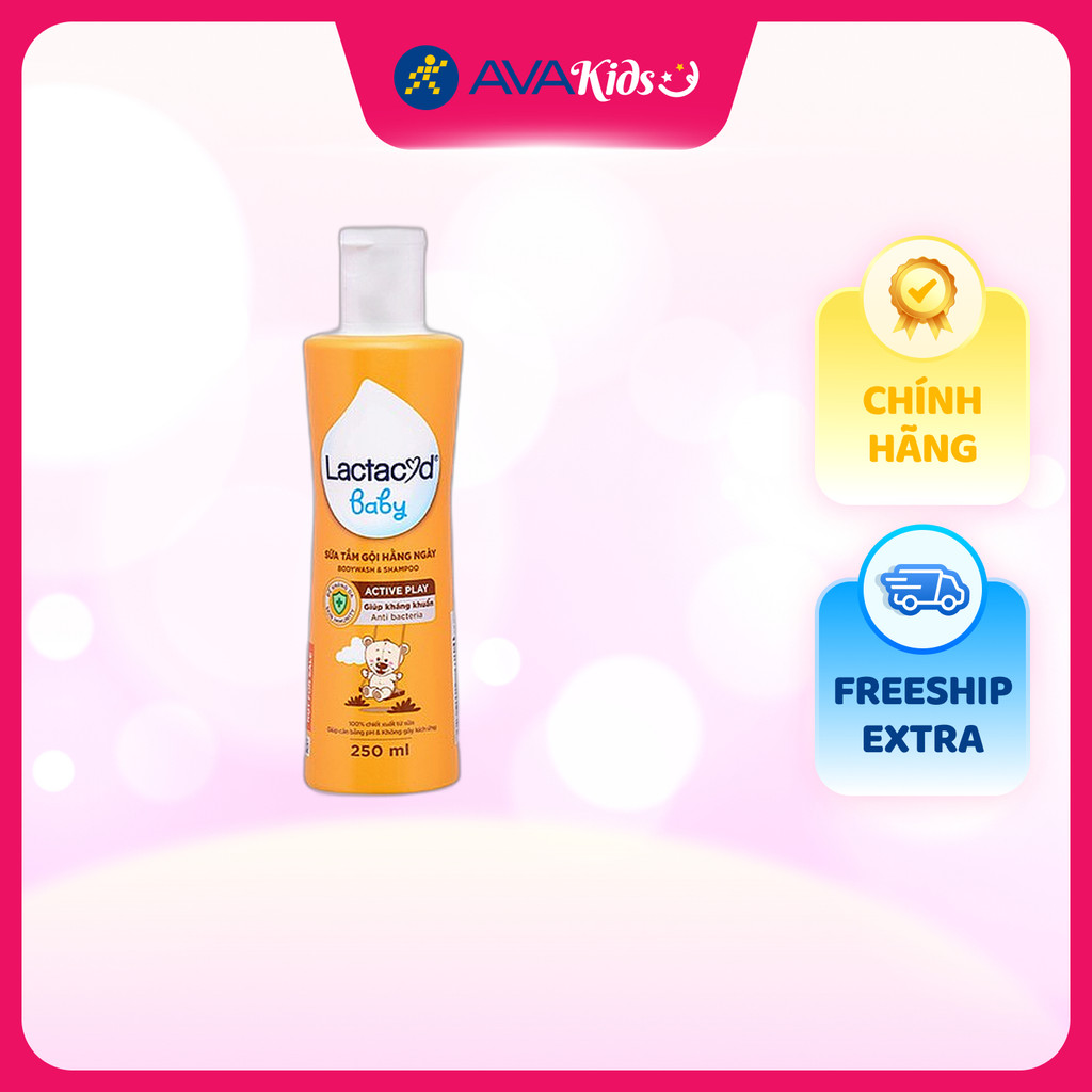 Sữa tắm & gội 2in1 cho bé Lactacyd Active Play hương tự nhiên 250 ml ...