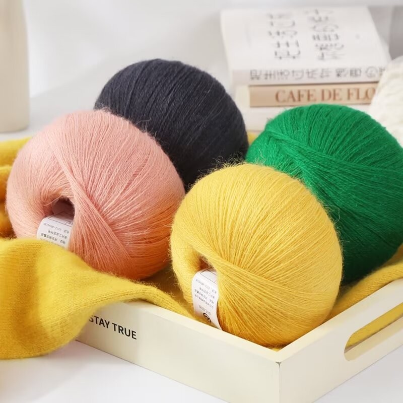 50g / Cuộn Sợi Len Dệt Mềm Chất Lượng Cao Cho Tay Đan Sợi Cashmere Móc ...