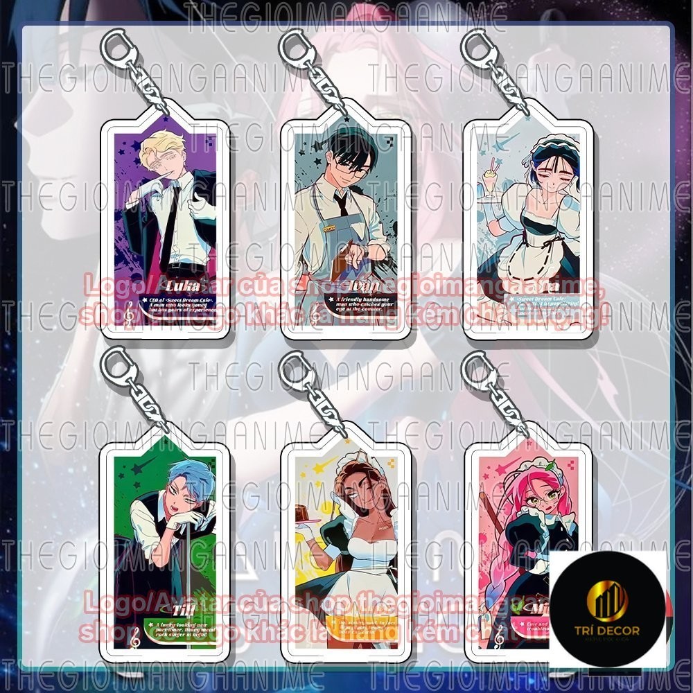 (NGHỀ NGHIỆP) Móc khoá ALIEN STAGE in hình anime mica trong acrylic ...