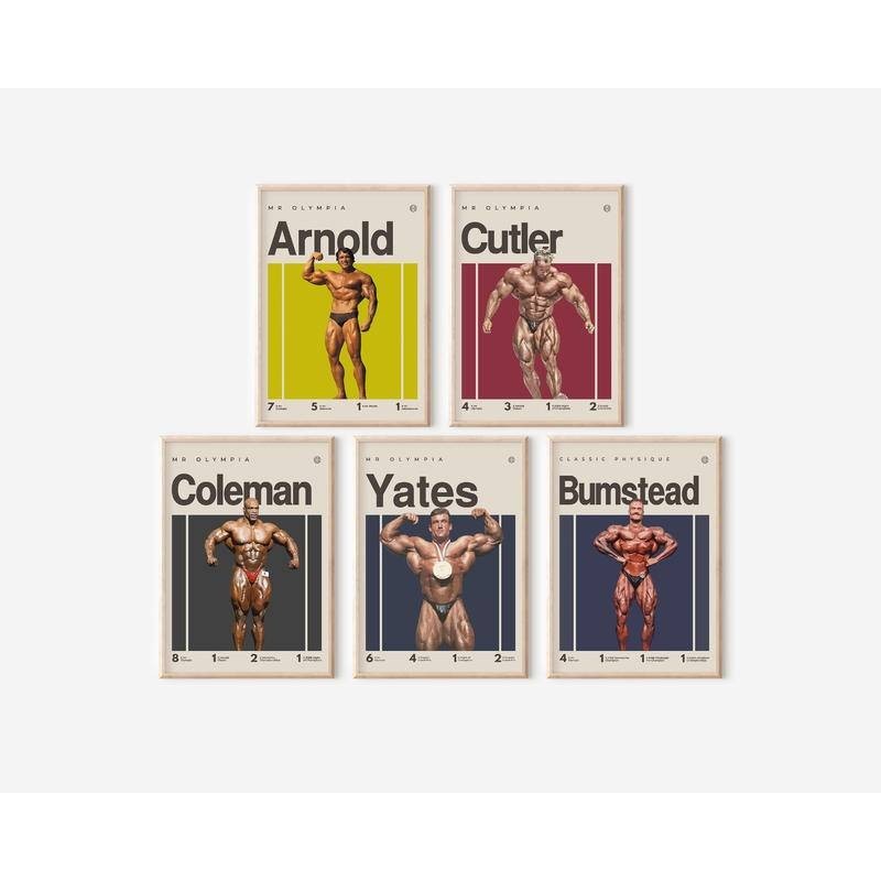 Arnold Yates Cutler Bumstead Coleman Poster In Hình Mr Olympia Bundle ...