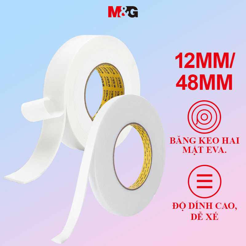 M&G Băng Keo Xốp 2 Mặt Siêu Dính Eva 12/48mm*4.57m, Băng Keo Mút ...