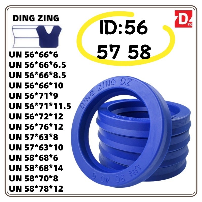 DING ZING DZ UN Phốt dầu thủy lực 56 / 57 / 58 * 63 / 66 / 68 / 70 / 71 / 72 / 76 / 78 * 6 / 8 ...