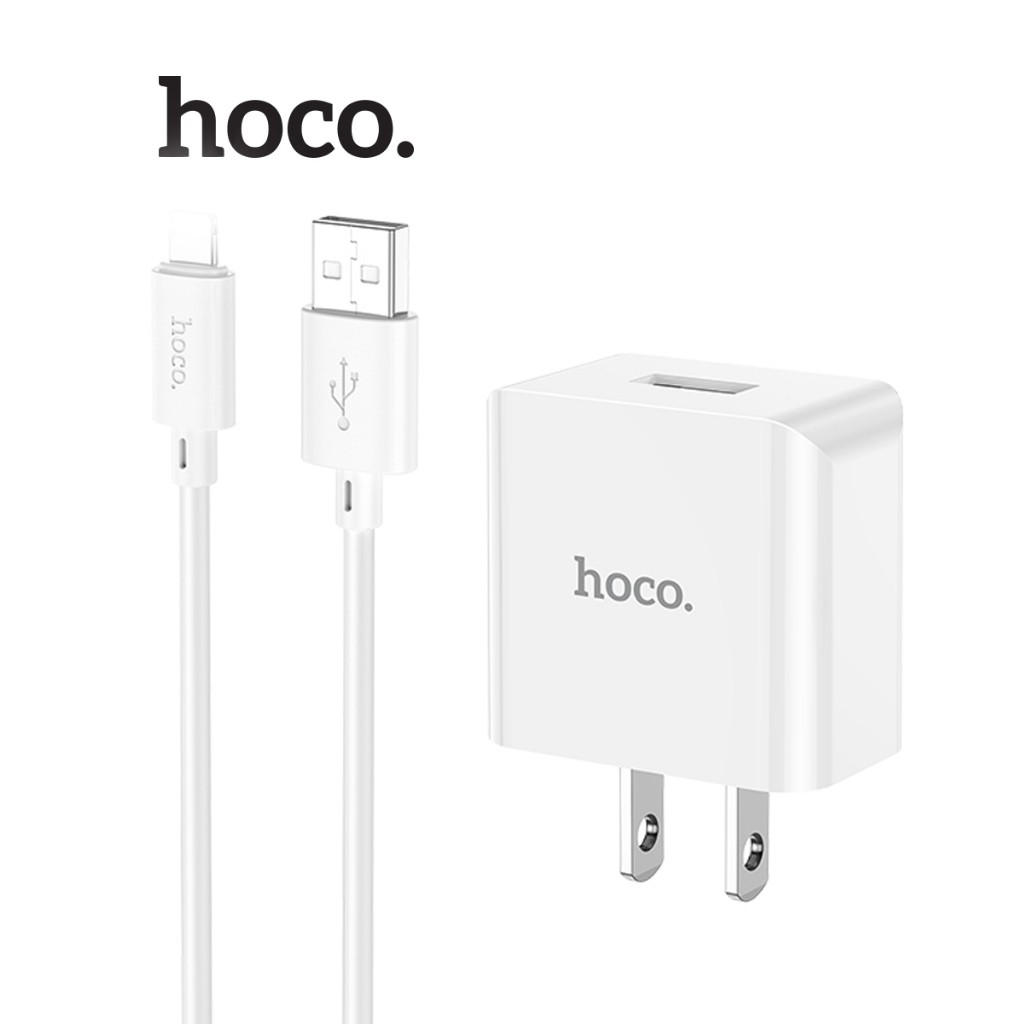 Bộ sạc nhanh Hoco C106 PD10.5W 5V/2.1A USB to lP dùng cho 6/7/8/X/11/12 ...