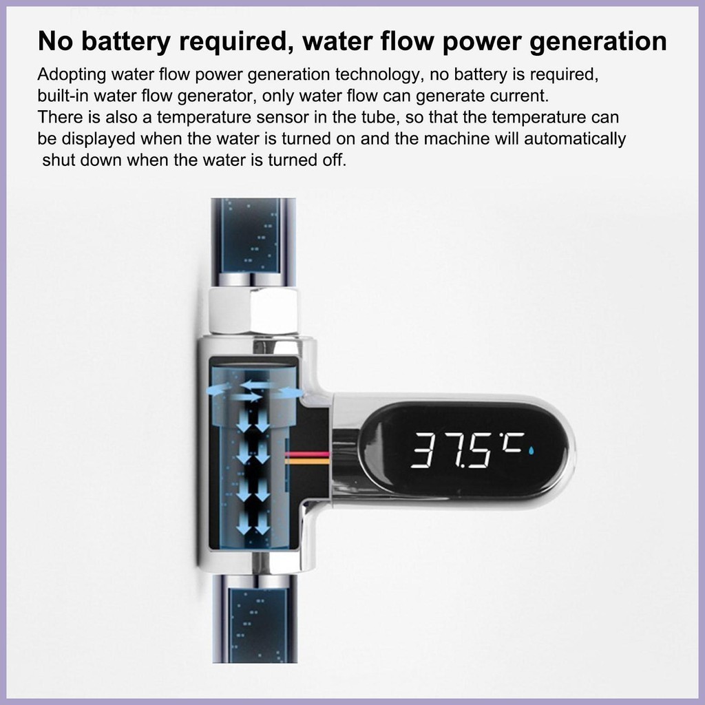 Đồng hồ đo nhiệt độ vòi hoa sen Đồng hồ đo nhiệt độ Màn hình xoay 360 ...