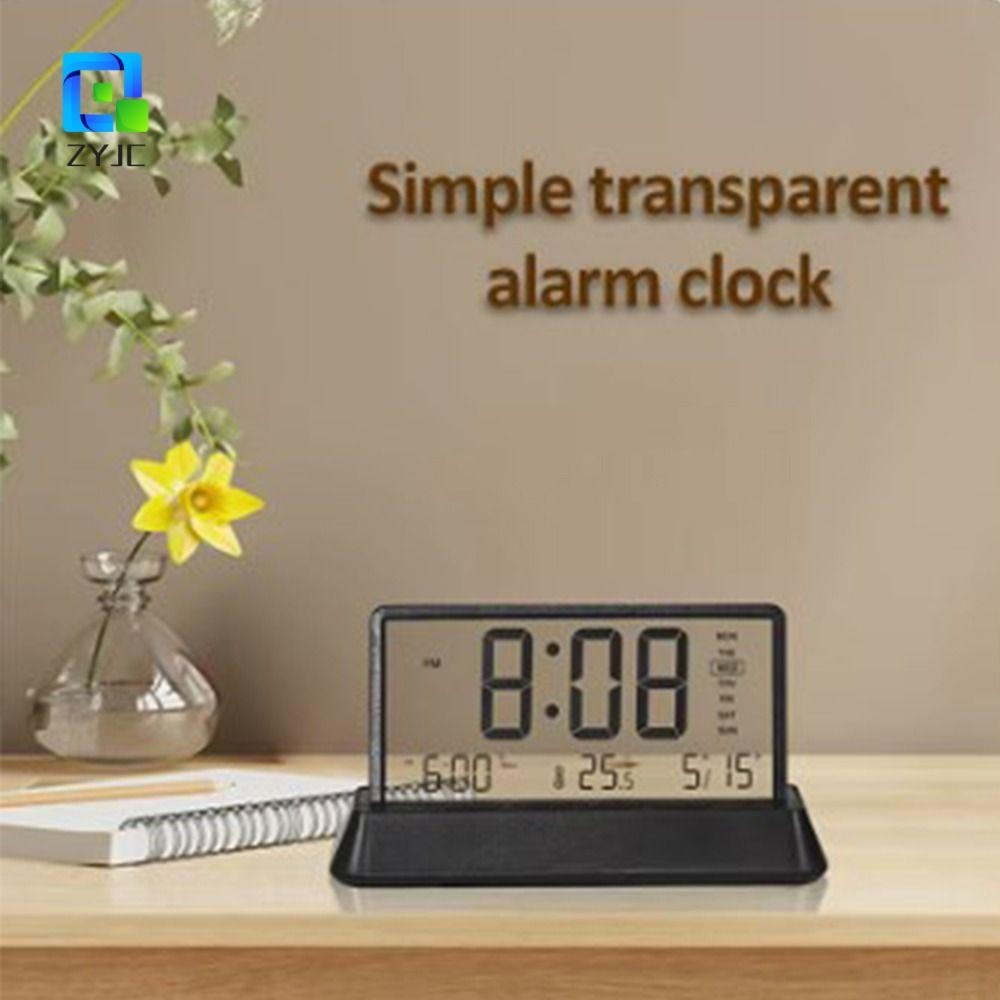 ZYJC hồ để bàn ZYJC, Đồng hồ báo thức trong suốt phong cách 12 / 24H Ins, Đồng hồ kỹ thuật số ...