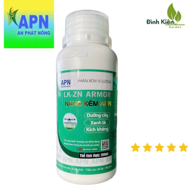 Nano Zn (kẽm) 700 An Phát Nông (250ml). Thán thư, thối trái, vàng lá ...