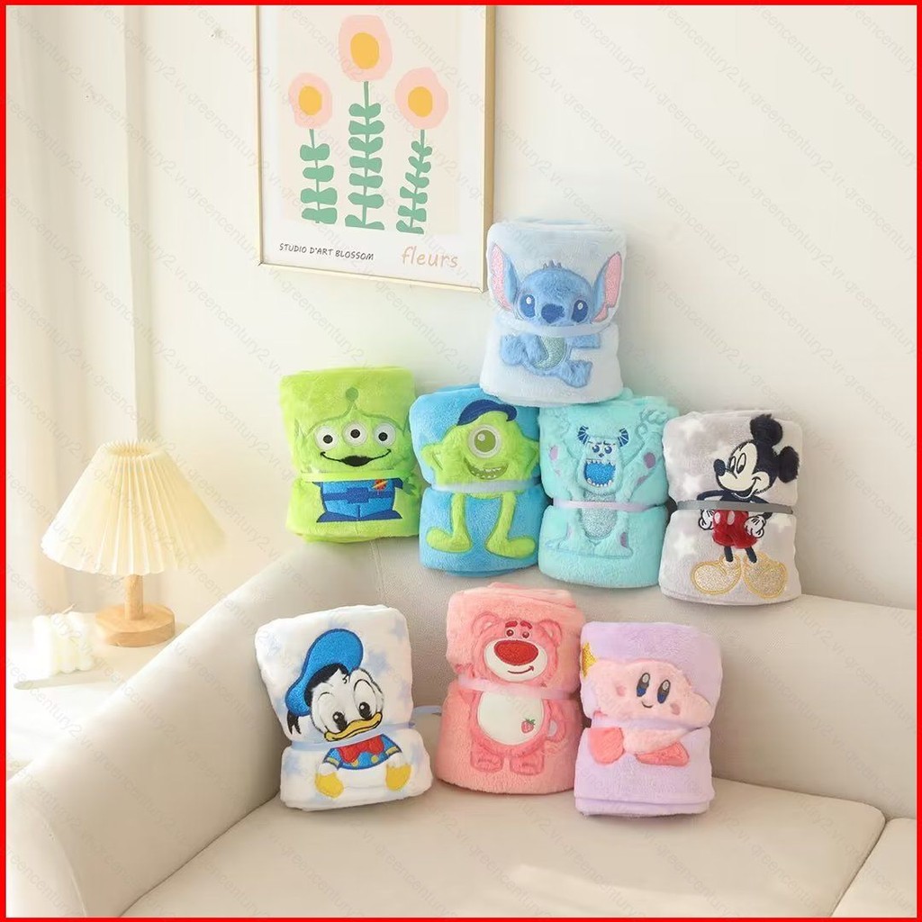 Sanrio Alien Coral nhung cuộn chăn văn phòng điều hòa chăn ngủ trưa ...