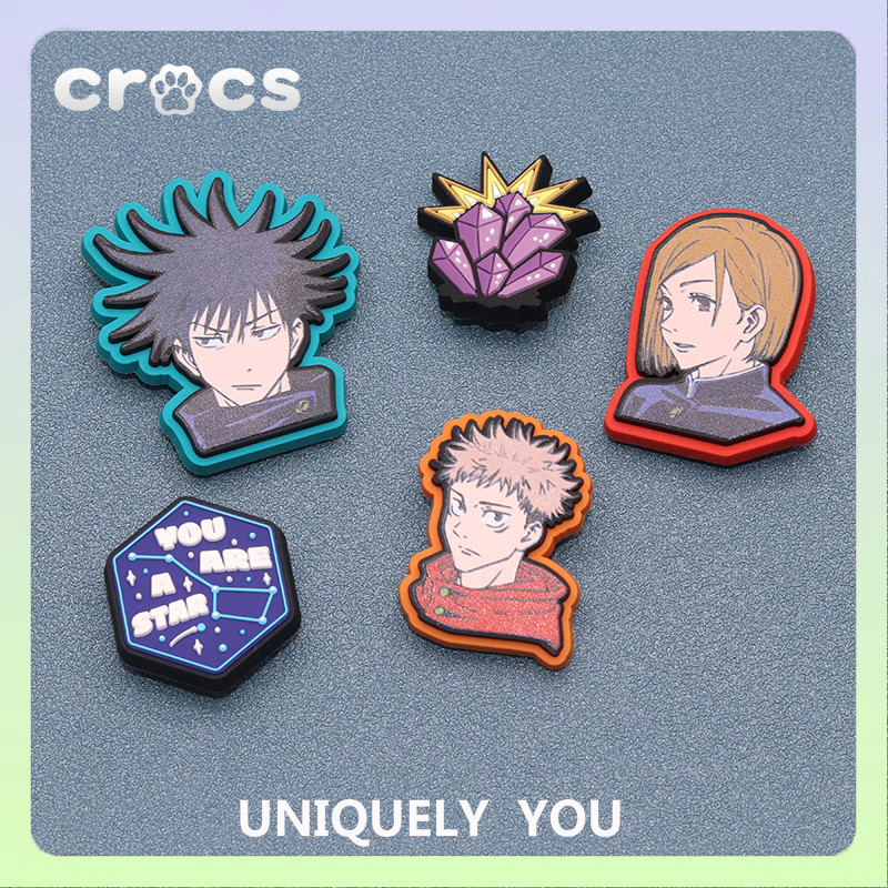 sticker dép crocs Jujutsu Kaisen charm crocs jibbitz crocs charm dép ...