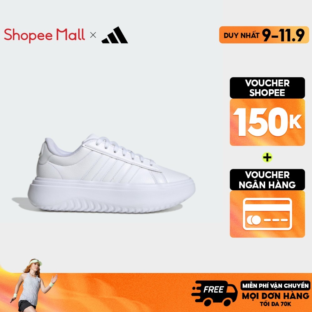 [9.9 - VOUCHER 150K]adidas Quần vợt Giày Grand Court Platform Nữ trắng ...