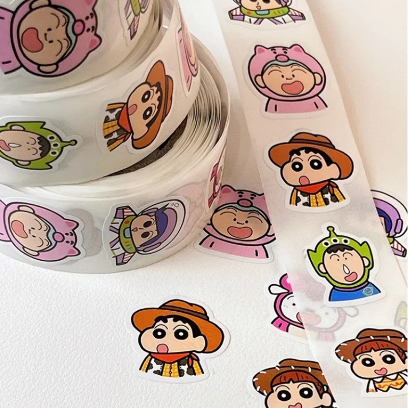 500 Chiếc Dễ Thương Crayon Shin-chan Dán Diy Máy Tính Washi Thêu Sò Dán ...