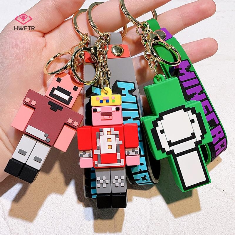 Hwetr Trò Chơi 3D Mới Minecraft PVC Móc Khóa Ainme Steve Creeper Thế ...