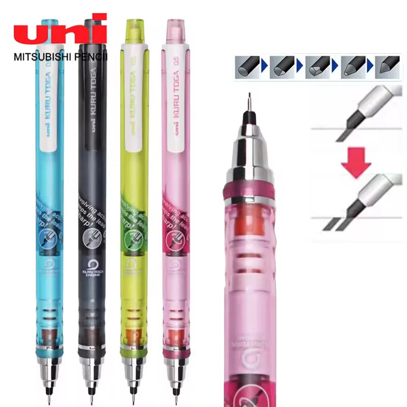Bút chì cơ Uni Kuru-M5-450T Toga, Bút chì chống vỡ 0,5mm, Bút chì có tẩy, Văn phòng phẩm trường ...