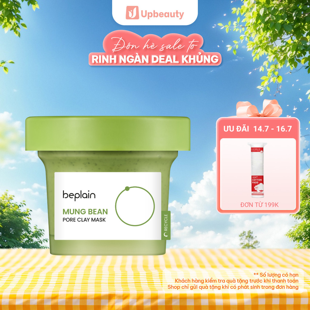 Mặt nạ đất sét BEPLAIN Mung Bean Pore Clay Mask làm dịu da, hỗ trợ cải ...