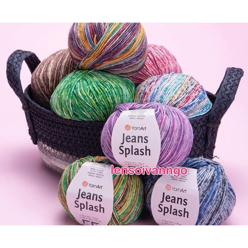 Len YarnArt Jeans Splash (cuộn 50gr) | Shopee Việt Nam