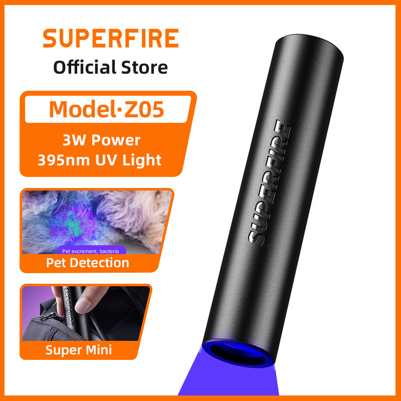 Đèn pin UV Superfire Z05 3W 395nm - Phát Hiện Vết Bẩn Và Rệp Cho Thú ...